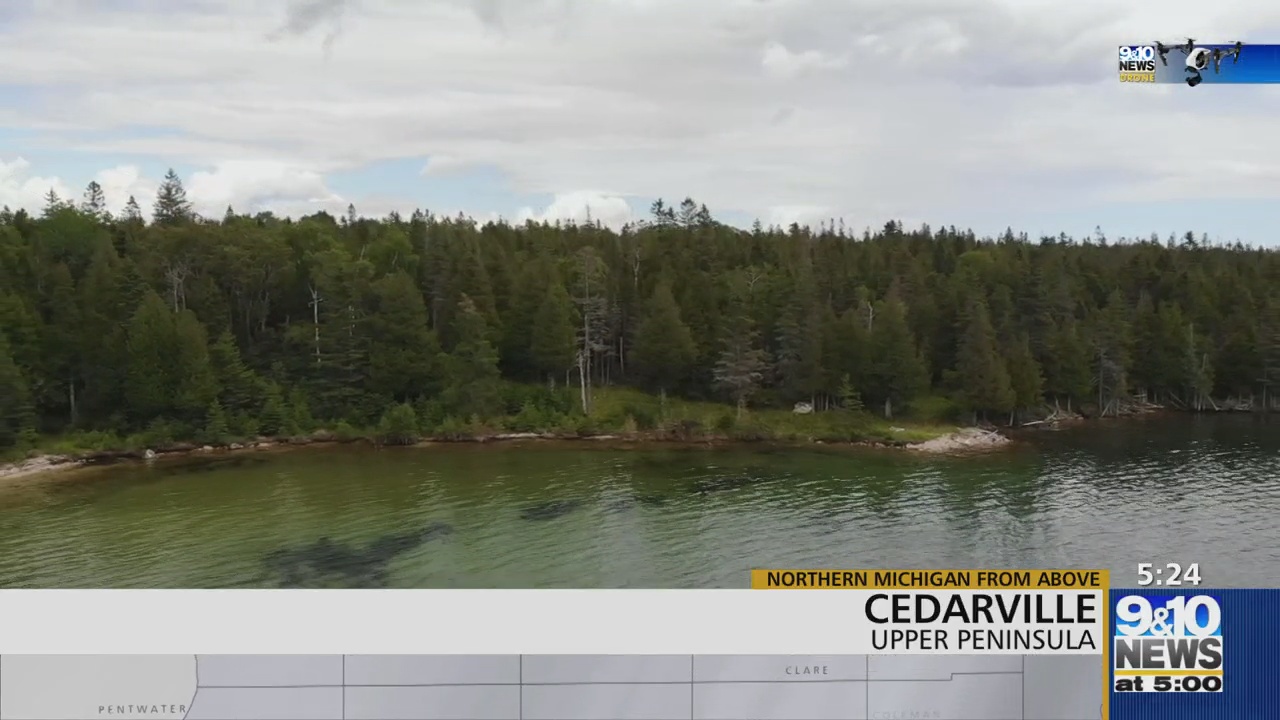 Northern Michigan From Above: Through the Woods in Cedarville – 9&10 News