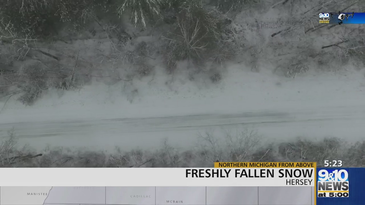 Northern Michigan From Above: Fresh Snow on the Pere Marquette Trail ...