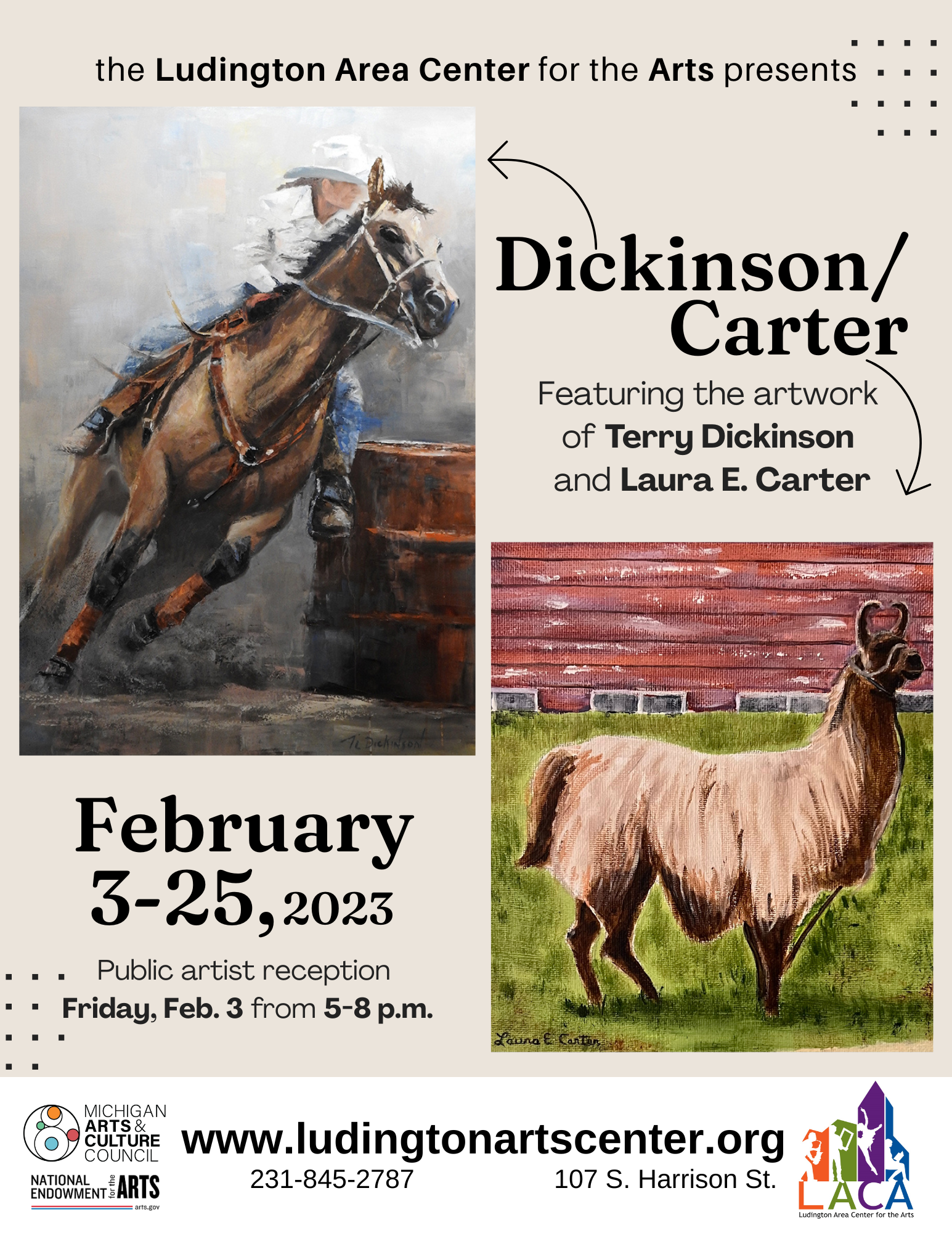 Ludington Area Center For The Arts Brings Dickinson/Carter Exhibit ...