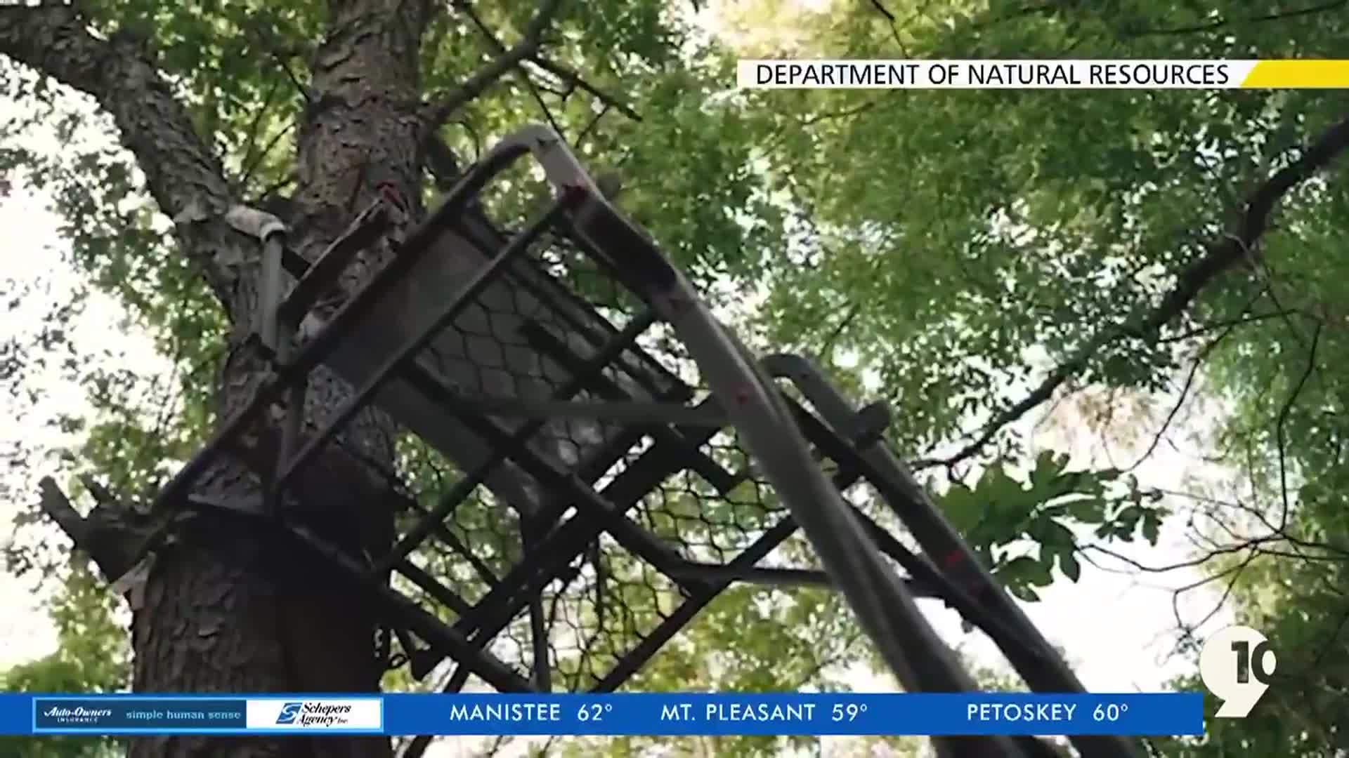 Tree stand safety emphasized for hunters by Michigan DNR – 9and10News.com