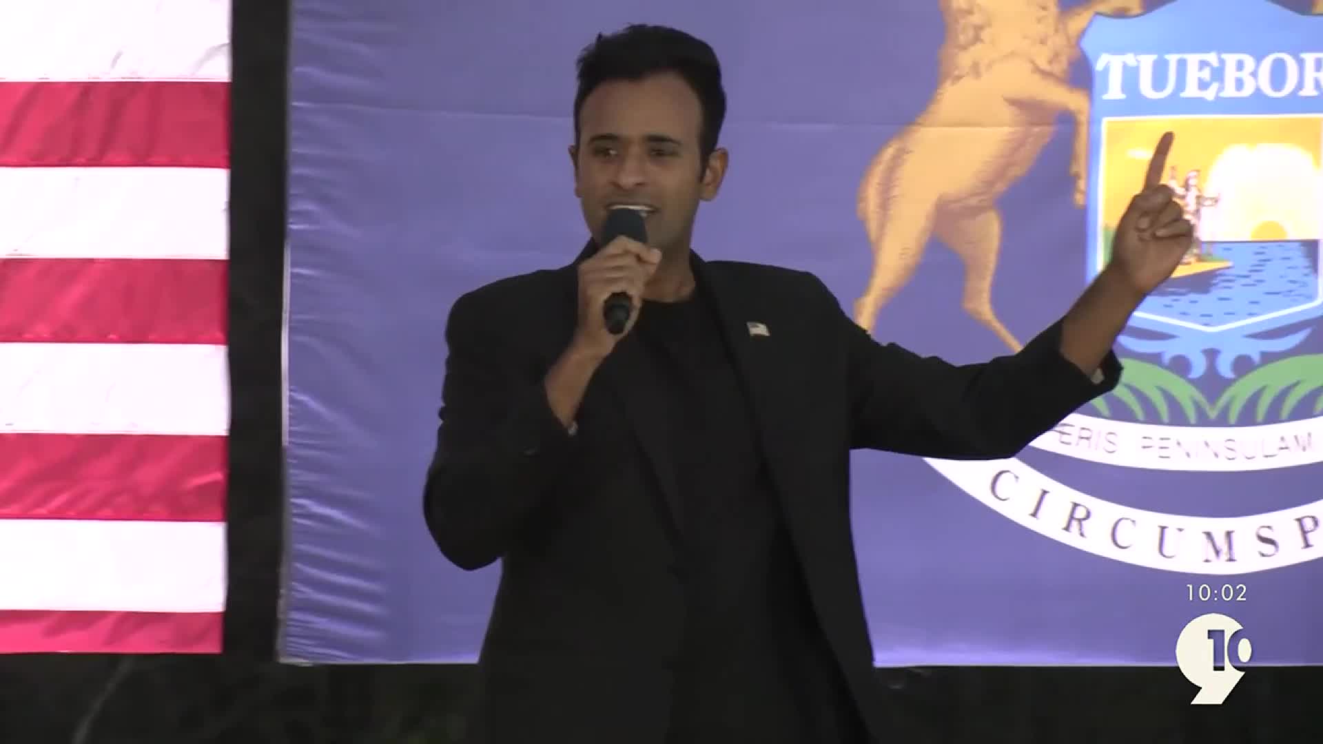 Vivek Ramaswamy slams Gotion battery plant in Big Rapids rally – 9&10 News