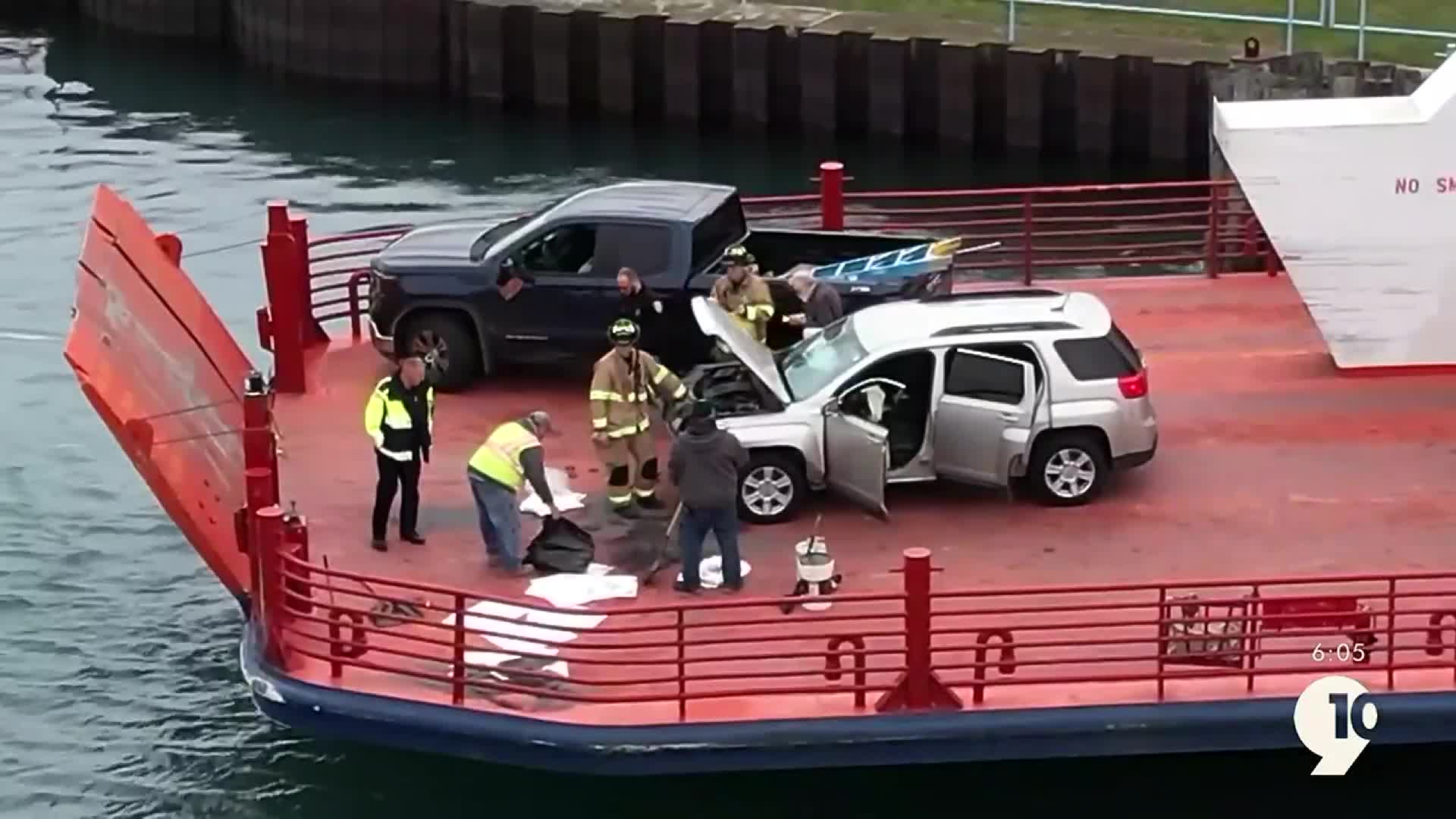 SUV crashes into ramp while boarding the Sugar Island ferry; service ...