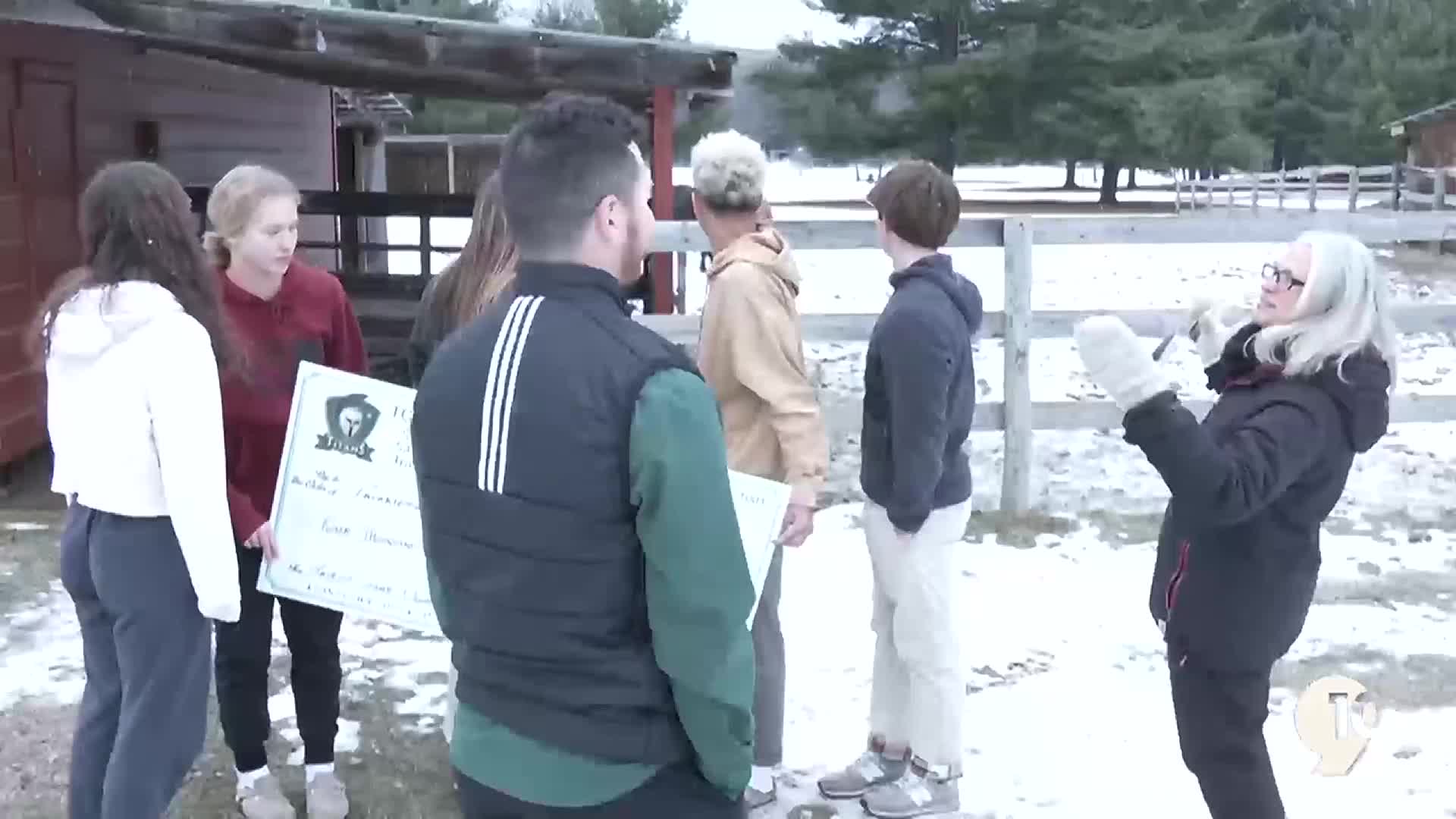 TC West students give check to Patriot Game beneficiary Peace Ranch – 9 ...